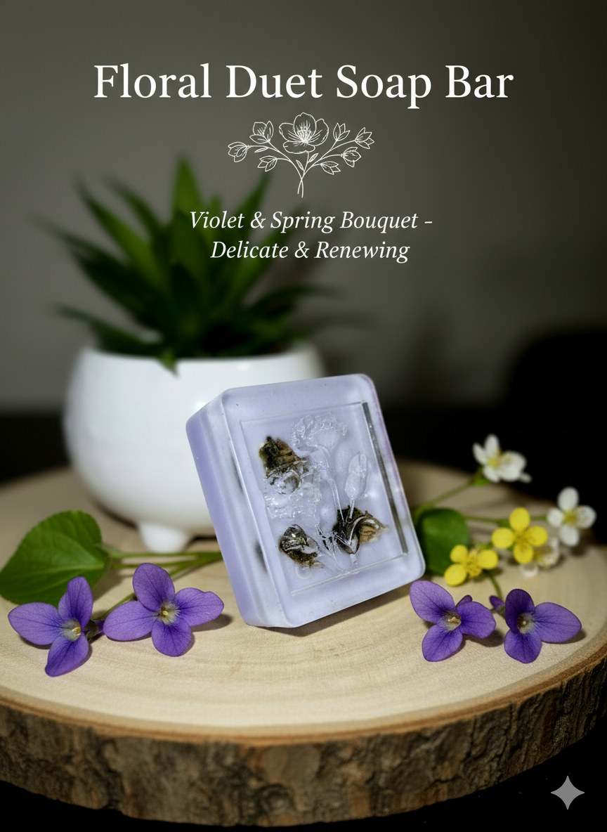 Floral Duet Soap Bar | Violet & Spring Bouquet – M&J Naturals